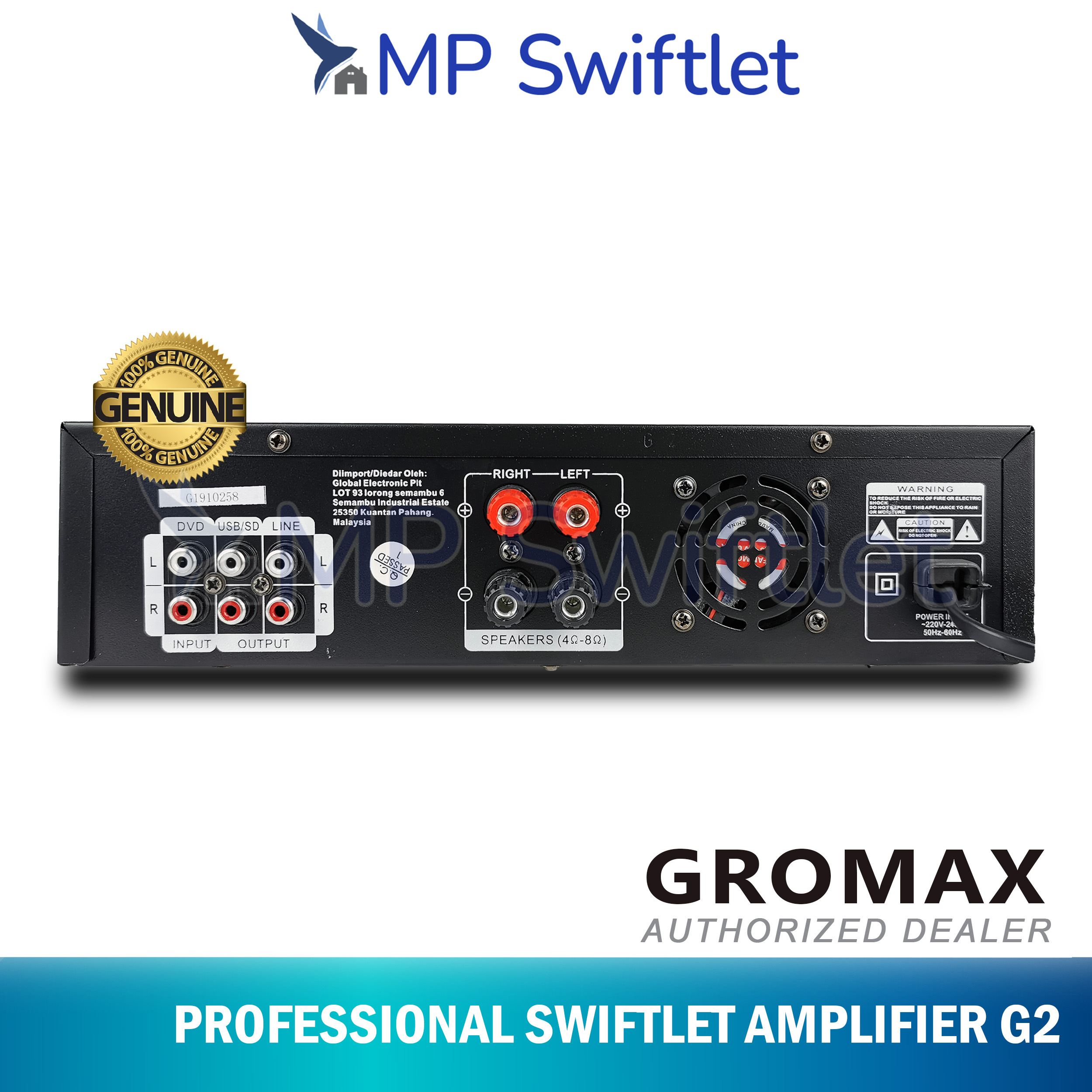 Gromax G2 Amplifier x 6 - MPSwiftlet