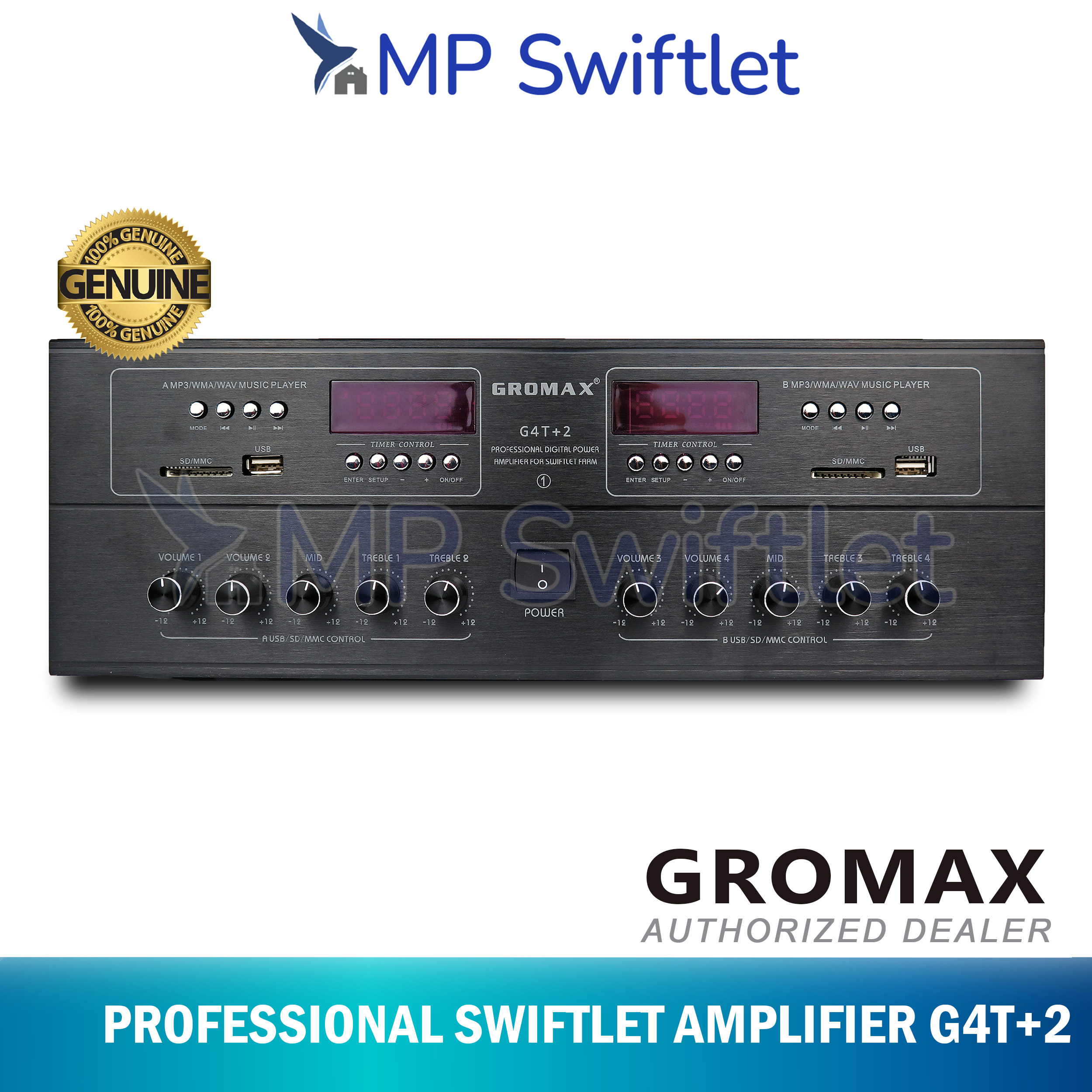 Gromax G4T+2 Amplifier x 4 - MPSwiftlet